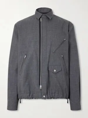 Sacai Woven Blouson Jacket - Gray