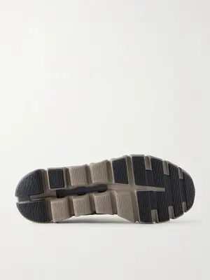 On 6 Rubber-trimmed Mesh Lace-up Sneakers - Brown