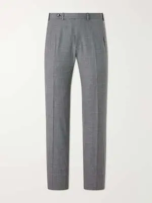Brioni Straight-leg Wool-twill Suit Trousers - Gray