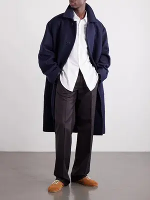Dries Van Noten Panvel Herringbone Wool Trousers