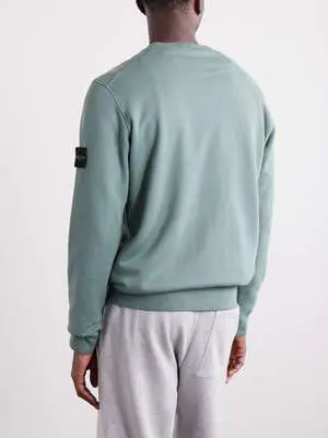 Stone Island Garment-dyed Cotton-fleece Sweatshirt