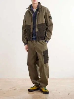 Stone Island Garment-dyed Cotton-canvas Bomber Jacket