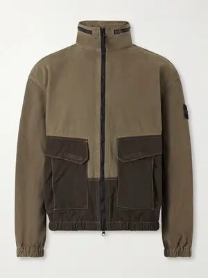 Stone Island Garment-dyed Cotton-canvas Bomber Jacket