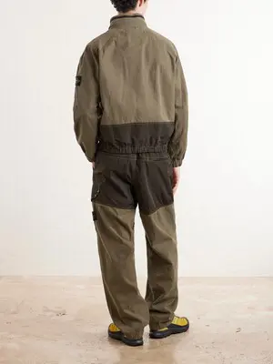 Stone Island Garment-dyed Cotton-canvas Bomber Jacket