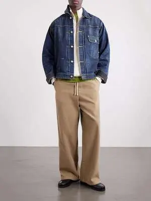 BEAMS Digger Distressed Denim Jacket