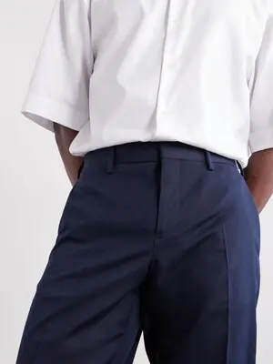 Dries Van Noten Philip Straight-leg Cotton And Wool-blend Twill Trousers