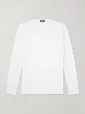 Ralph Lauren Purple Label Cotton-jersey Henley T-shirt