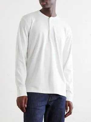 Ralph Lauren Purple Label Cotton-jersey Henley T-shirt