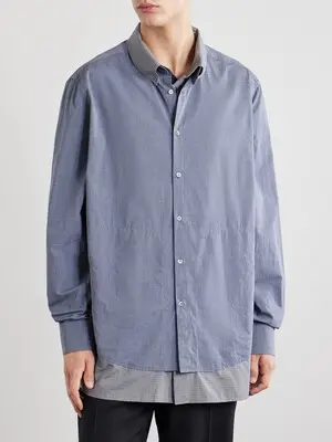 MAISON MARGIELA Double Checked Cotton-poplin Shirt