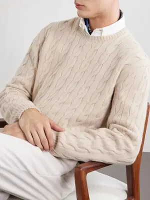 Ralph Lauren Purple Label Cashmere Cable-knit Sweater