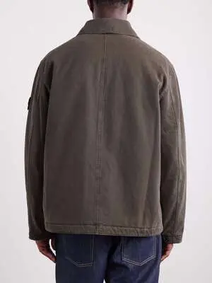 Stone Island Garment-dyed Panama Cotton-canvas Jacket