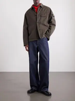 Stone Island Garment-dyed Panama Cotton-canvas Jacket