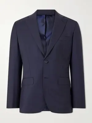 Brioni Plume Wool And Mohair-blend Suit Jacket - Blue