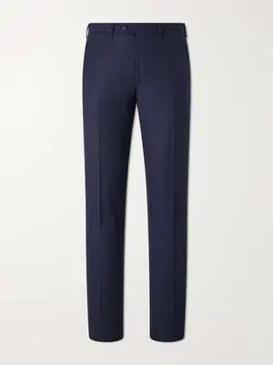 Kiton Straight-leg Virgin Wool Suit Trousers - Navy