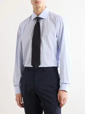 Brioni Cutaway-collar Cotton Shirt