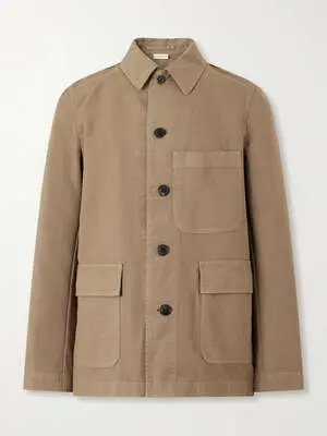 Dries Van Noten Braxton Garment-dyed Cotton Jacket - Beige