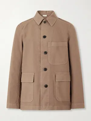 Dries Van Noten Braxton Garment-dyed Cotton Jacket - Neutrals