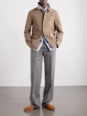 Dries Van Noten Braxton Garment-dyed Cotton Jacket - Neutrals