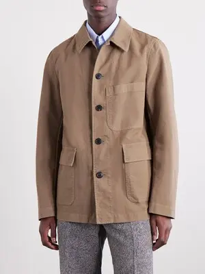 Dries Van Noten Braxton Garment-dyed Cotton Jacket - Neutrals