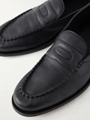 John Lobb Pace Full-grain Leather Loafers