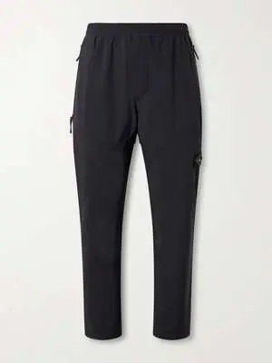 Stone Island Straight-leg Shell Trousers - Black