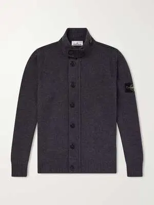 Stone Island Virgin Wool-blend Button-down Cardigan