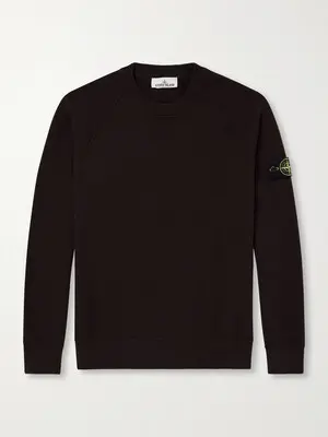 Stone Island Virgin Wool-blend Sweatshirt - Brown