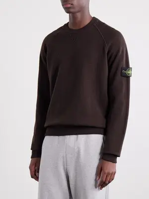 Stone Island Virgin Wool-blend Sweatshirt - Brown