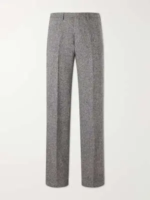 Dries Van Noten Panvel Straight-leg Wool-twill Trousers - Gray