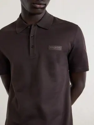 Givenchy Logo-appliquéd Cotton-piquéd Polo Shirt