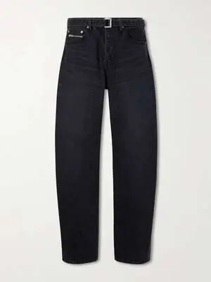 Sacai Wide-leg Belted Jeans - Black