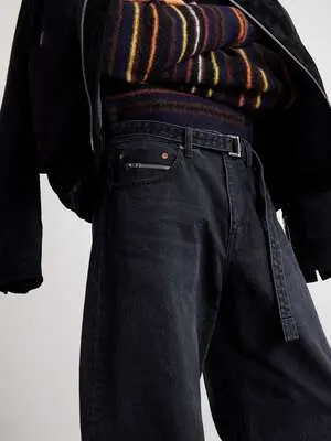 Sacai Wide-leg Belted Jeans