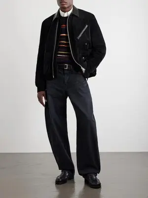 Sacai Belted Wide-leg Tapered Jeans