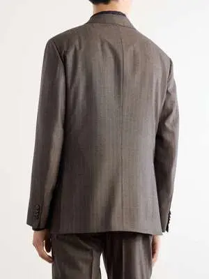 Brioni Plume Herringbone Wool Suit Jacket