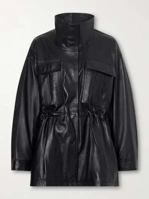 RÓHE Sculptural Gathered Leather Jacket