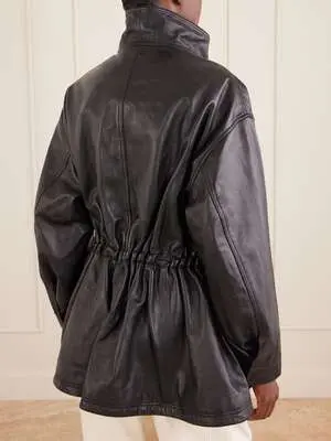 RÓHE Sculptural Gathered Leather Jacket