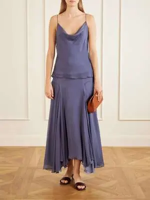 KALLMEYER Zia Draped Silk Camisole