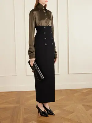 Khaite Ivy" Silk-satin Shirt