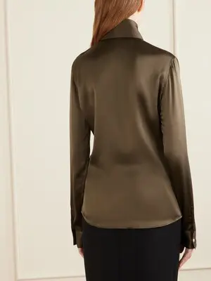 Khaite Ivy" Silk-satin Shirt