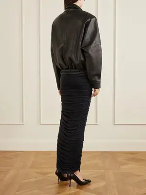 Magda Butrym Textured Leather Biker Jacket