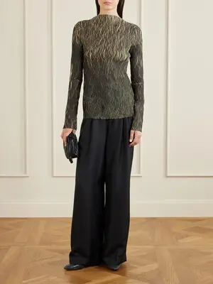 LIBEROWE Two-tone Plissé Blouse