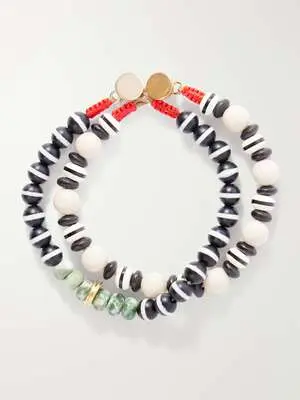 ROXANNE ASSOULIN The Salt And Pepper Set Of Two Beaded Bracelets - Multi