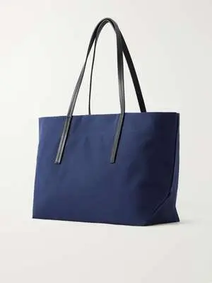 KALLMEYER Driving Leather-trimmed Canvas Tote