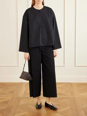 KALLMEYER Marguerite Oversized Cotton-poplin Blouse - Black