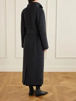Khaite Belted Wool Long Coat