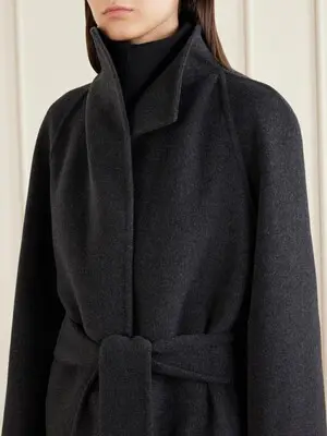 Khaite Belted Wool Long Coat