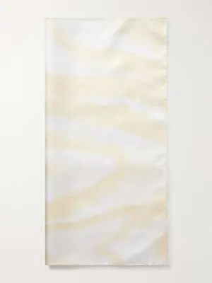 KALLMEYER Oil Moire Printed Silk-twill Scarf