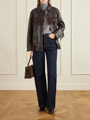Polo Ralph Lauren Leather Fringe Jacket