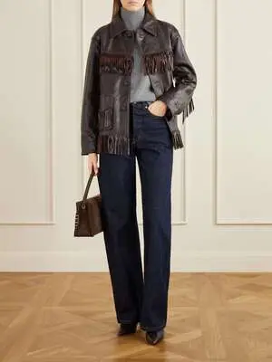 Polo Ralph Lauren Fringed Leather Jacket