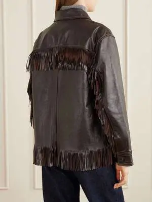 Polo Ralph Lauren Fringed Leather Jacket